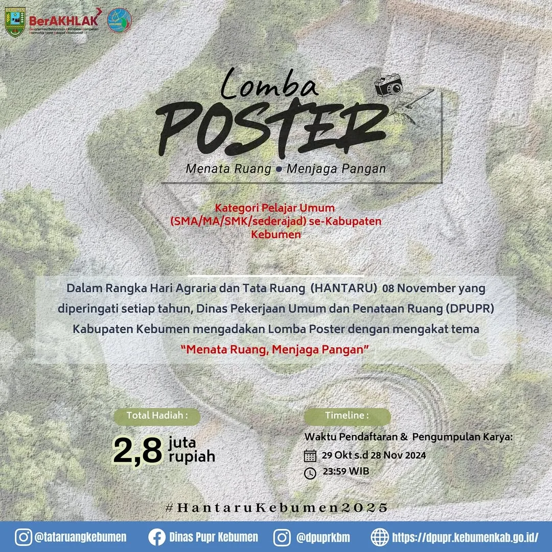 DPUPR Kebumen Adakan Lomba Poster dengan 4 Sub Tema